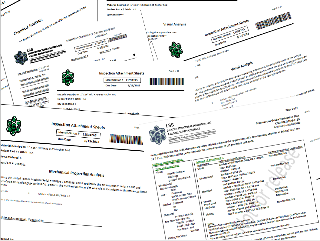 Structural products and fasteners for the nuclear and commercial ...